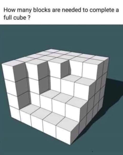 How Many Blocks Are Needed To Complete A Full Cube Answers 