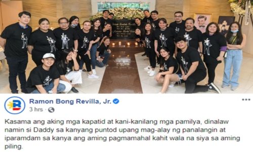 Bong Revilla & His Family Visits Ramon Revilla Sr's Grave In Cavite ...