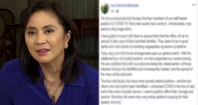 4 More Staff of Vice President Leni Robredo Positive for COVID-19