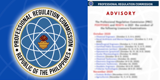PRC: Professional Licensure Exams For October, Select November Reset To ...