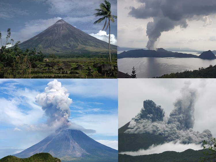 Mayon, Taal, Kanlaon, & Bulusan Volcano Show Irregularities at Same Day