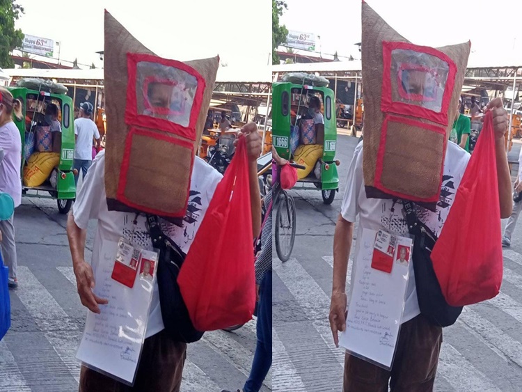 Creative Man Using Improvised Face Shield Goes Viral Online