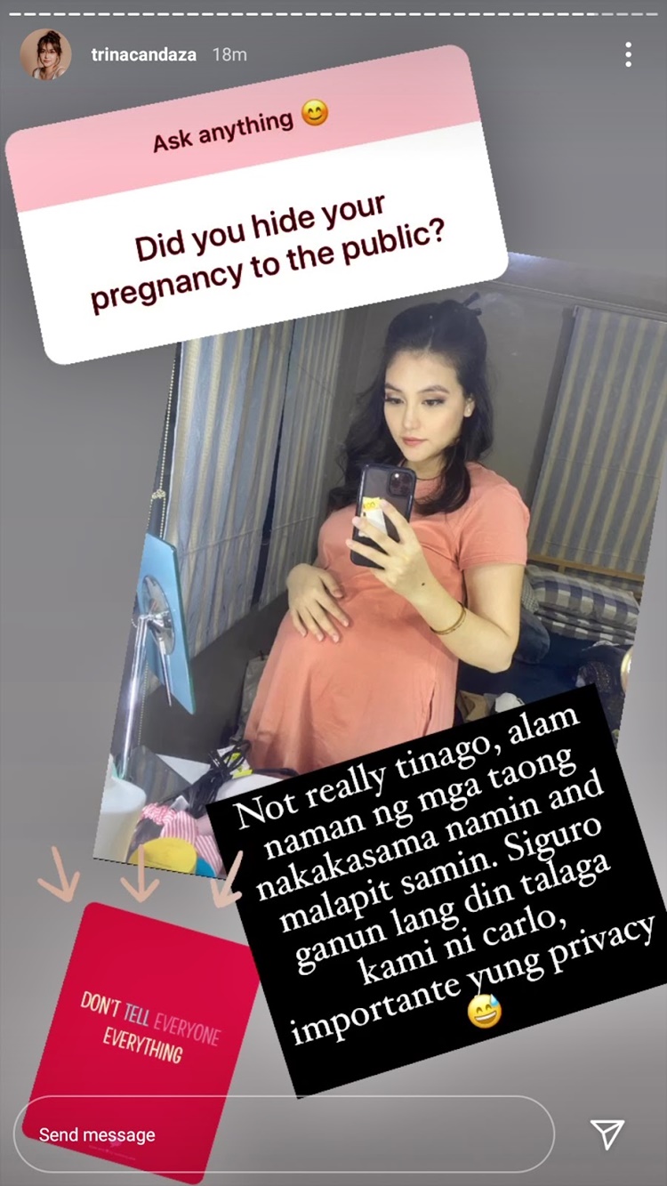 Carlo Aquino Partner Trina Candaza Speaks About "Hiding" Pregnancy