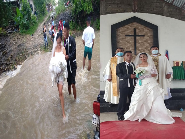 Lovely Couple Braves Floodwaters & Storm Just To Pursue Dream Wedding
