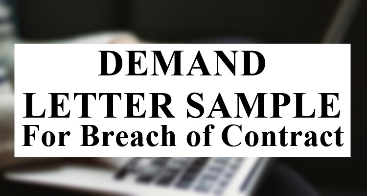Demand Letter Sample For Breach of Contract