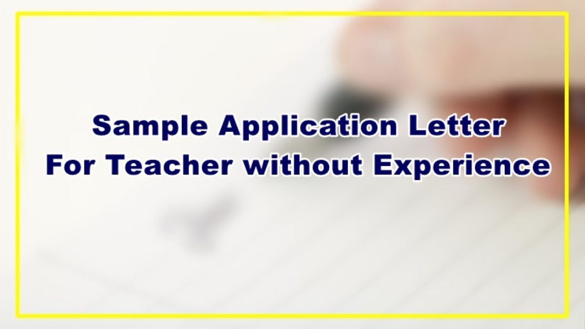 Application Letter For Teacher Job Without Experience Cover Letter French Teacher The 