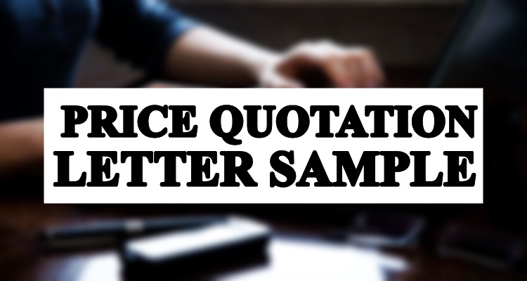 Price Quotation Letter Sample