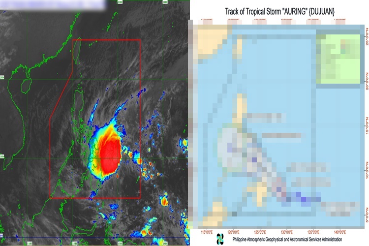 PAGASA Raises Signal No. 1 Up Over 25 Areas Due to Tropical Storm Auring