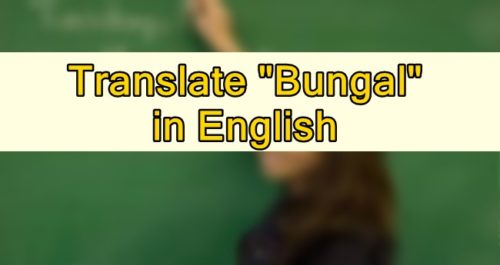 Bungal in English - Translate "Bungal" in English