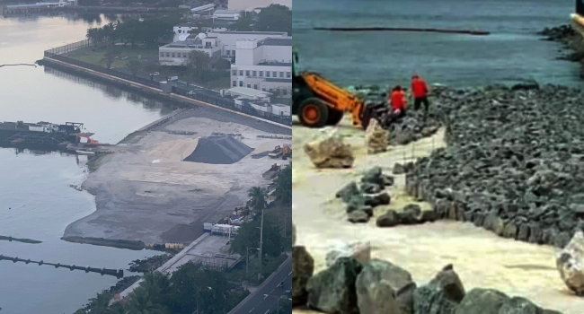 Manila Bay Dolomite Gets Makeover, Now Covered W/ Rocks After Fading