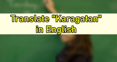 Karagatan in English - Translate "Karagatan" in English