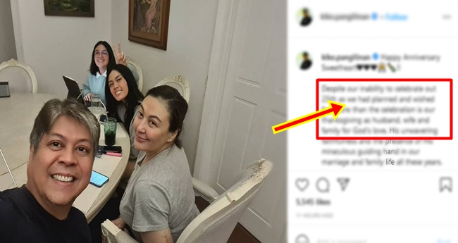 Kiko Pangilinan Pens Sweet 25th Anniversary Message for Sharon Cuneta