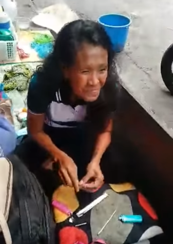 Addict Lady Puffs Illegal Drugs on the Street for Her Birthday Goes Viral