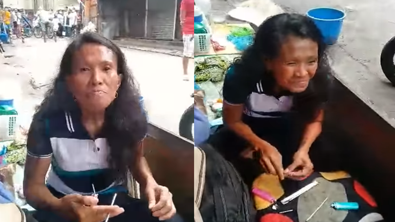 Addict Lady Puffs Illegal Drugs on the Street for Her Birthday Goes Viral