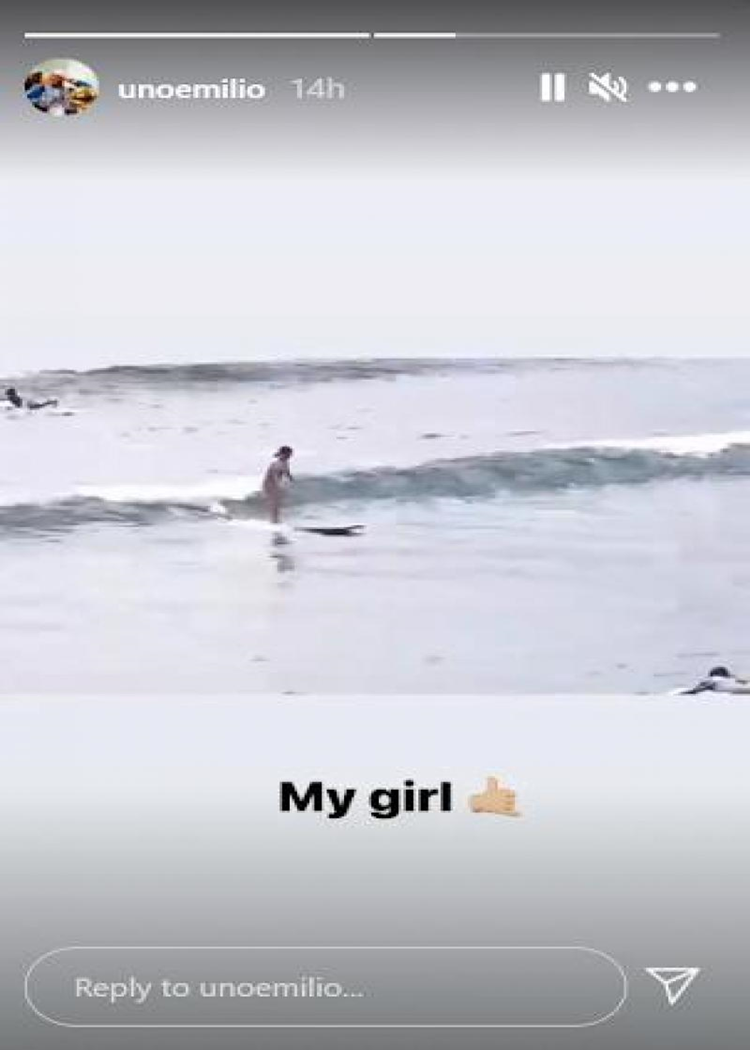 Andi Eigenmann 's Daughter Ellie Ejercito Shows Off Her Surfing Skills
