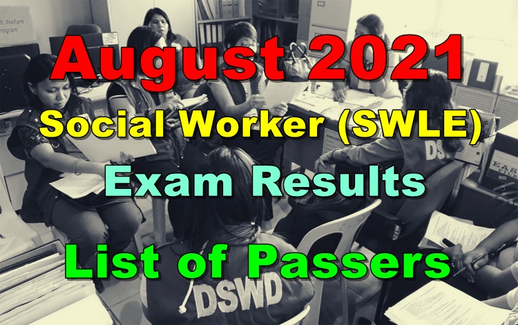 Social Worker Board Exam Results August 2021 - List of Passers
