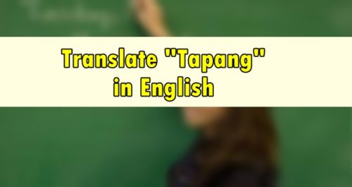 Tapang in English - Translate "Tapang" in English