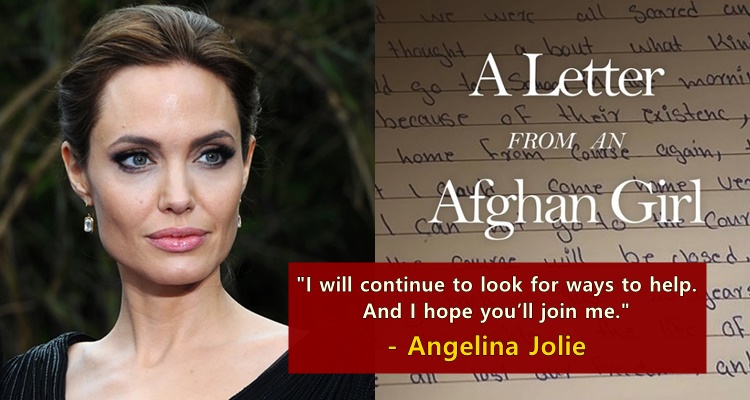Angelina Jolie Joins Instagram, Features Letter From Teenage Afghan Girl