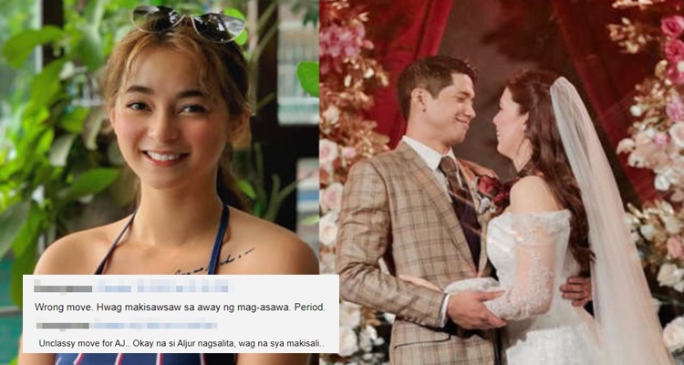 AJ Raval "Epal" and "Nakikisawsaw"? Actress Supports Aljur's Post