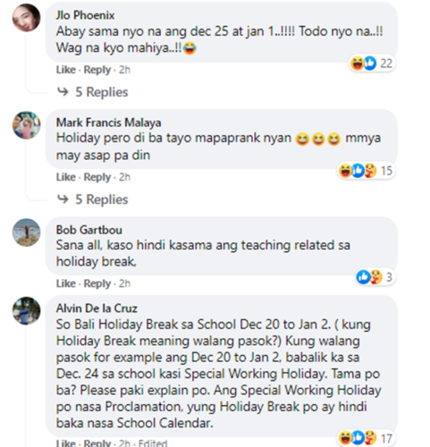 DepEd Releases Schedule of Holiday Break for School Year 2021-2022