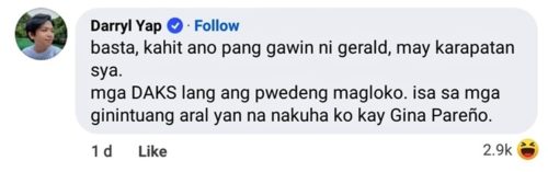 Gerald Anderson Alleged Cheating On Julia, Darryl Yap Reacts