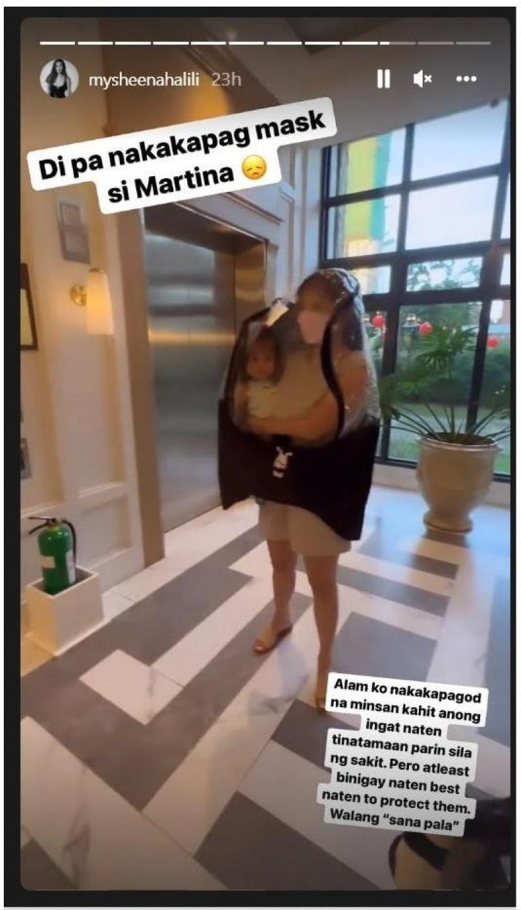 Sheena Halili Explains Why She Wears Rain Cover in Elevator