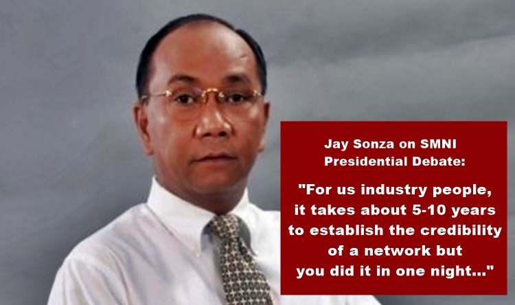 Jay Sonza Bashed for Statement about ‘Success’ of SMNI Debate