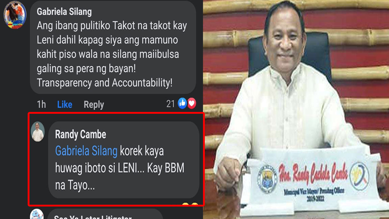 Cagayan Vice Mayor No Vote for Leni Robredo “Dahil walang maibubulsa”