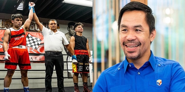 Manny Pacquiao Congratulates Jimuel After Winning 1st Amateur Fight In US