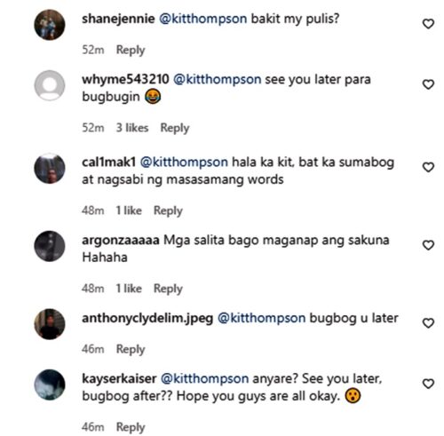 Ana Jalandoni, Kit Thompson IG Convo a day before Controversial Incident