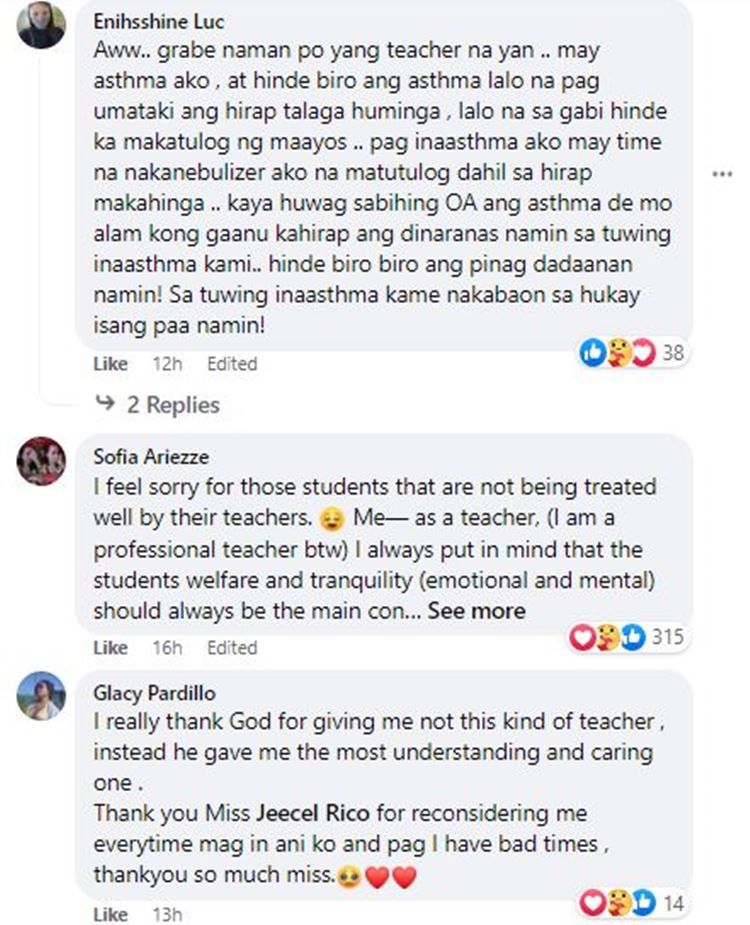 Substitute Teacher to Student Who Failed to Take Exam Due to Asthma ...