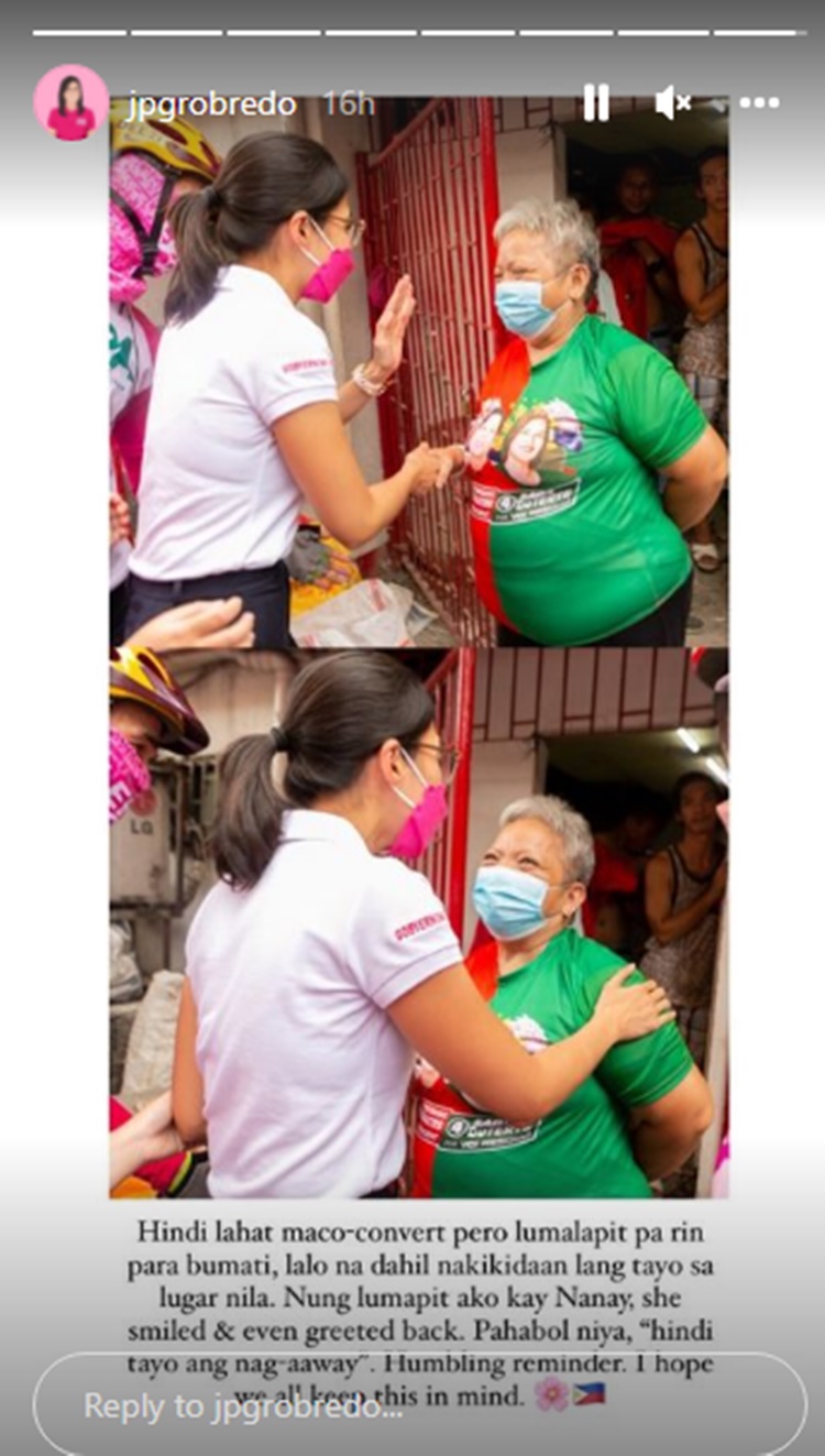 Leni Robredo Daughter Shares Encounter w/ BBM-Sara Supporter