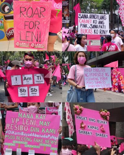 PASIGLABAN: Witty Placards Are Highlight Of Leni Robredo Grand Rally In ...