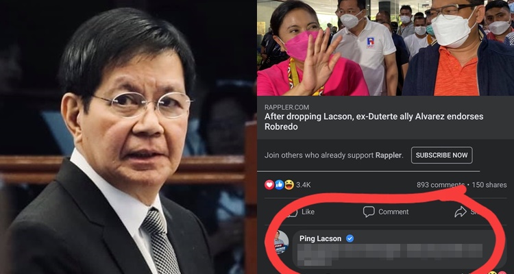 Ping Lacson slams Rappler headline about Partido Reporma Endorsement