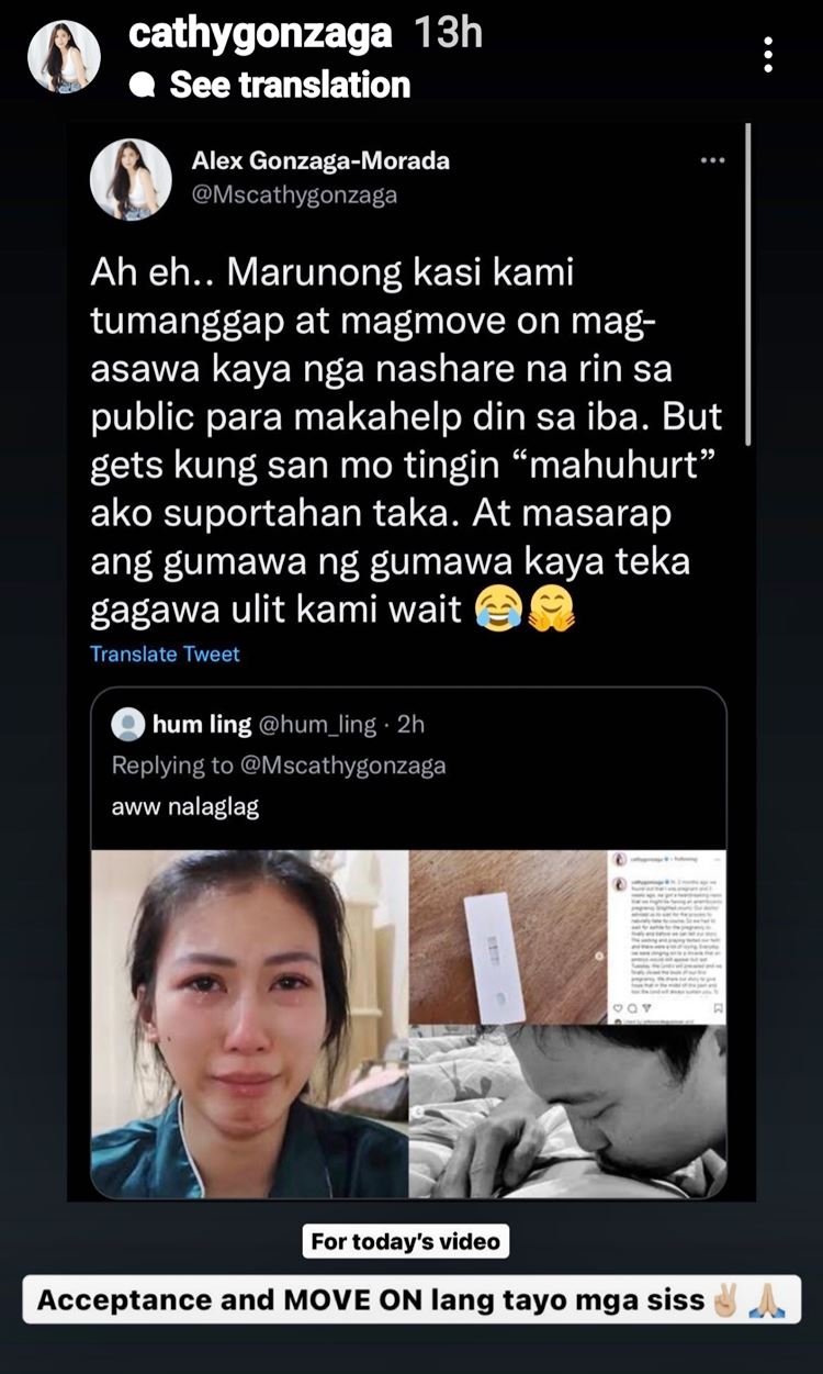 Alex Gonzaga On How She Handled Foul Comment About Miscarriage
