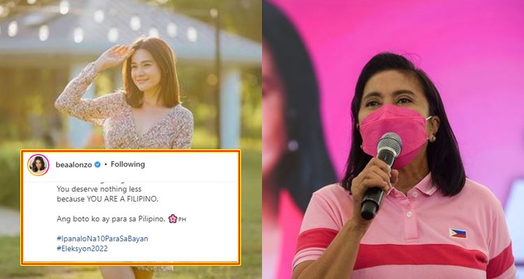 Bea Alonzo Makes Stand, Supports Leni Robredo's Bid
