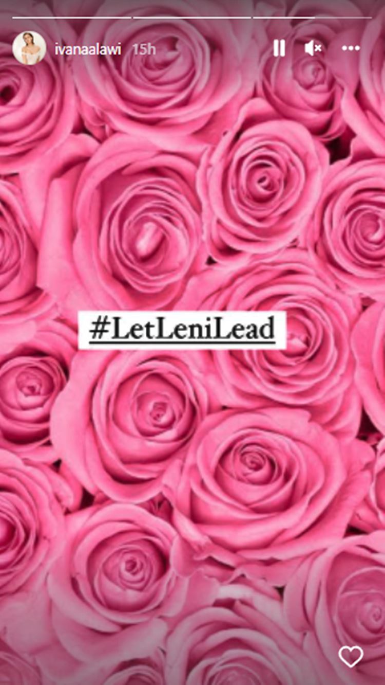 Ivana Alawi "Tumindig", Supports Leni Robredo For President