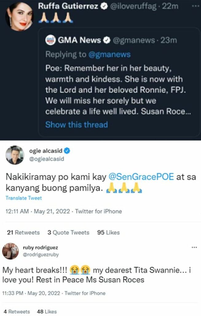 Susan Roces’ Death: Celebrities Express Grief