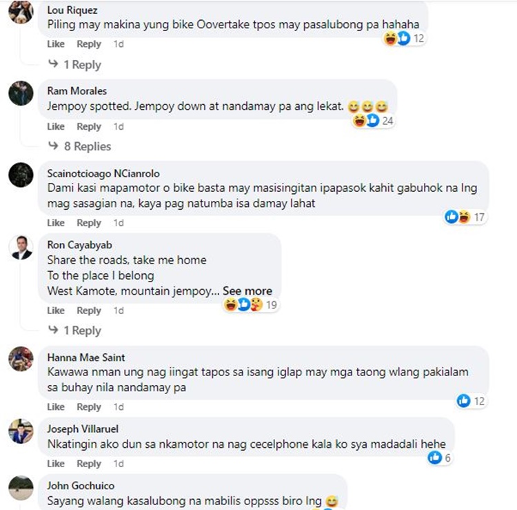 Jempoy Cyclist Causes Accident After Trying to Overtake Motorcycle Rider