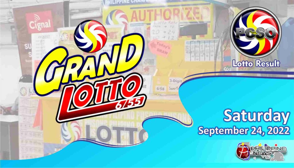 6/55 LOTTO RESULT Today, Saturday, September 24, 2022 - Official PCSO ...