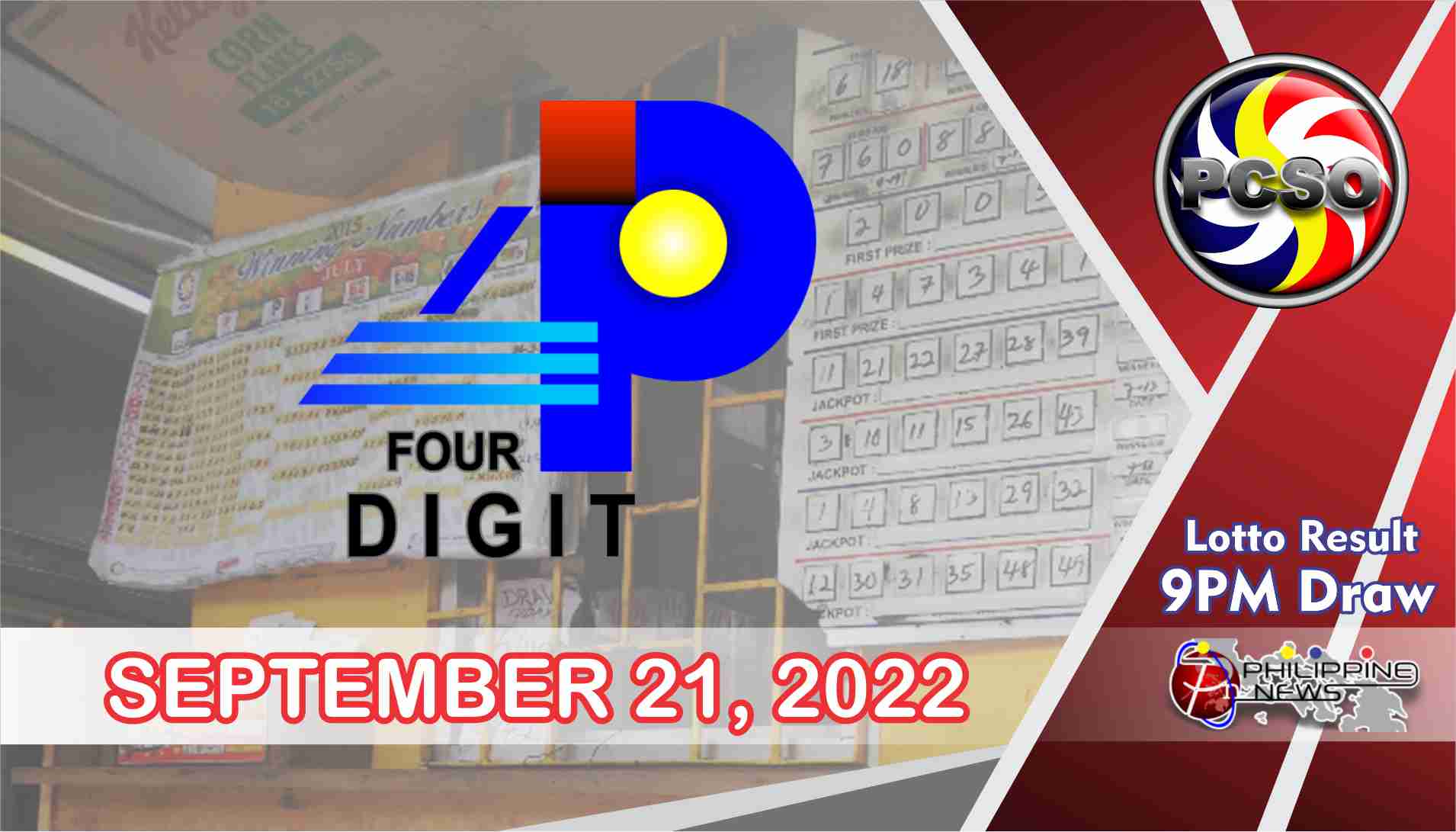 4D LOTTO RESULT Today, Wednesday, September 21, 2022 - Official PCSO ...