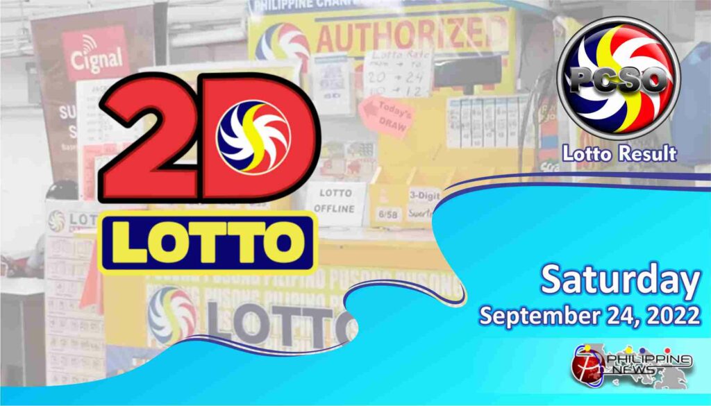 2D LOTTO RESULT Today, Saturday, September 24, 2022 - Official PCSO Lotto Result