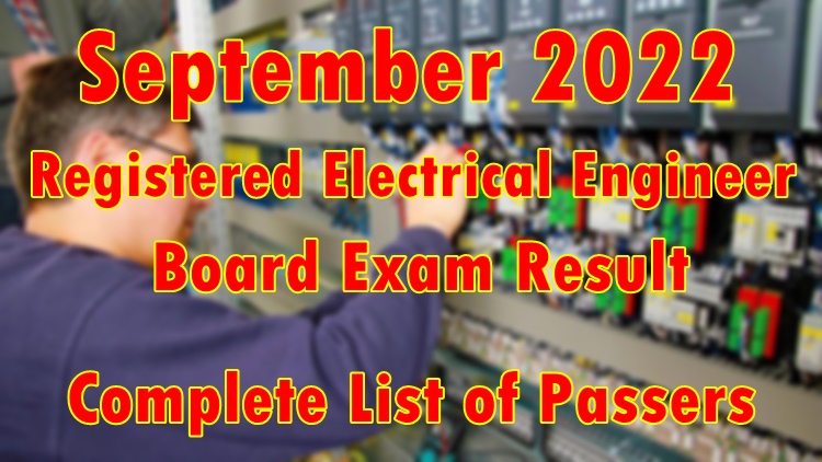 REE Board Exam Result September 2022 - Registered Electrical Engineer ...