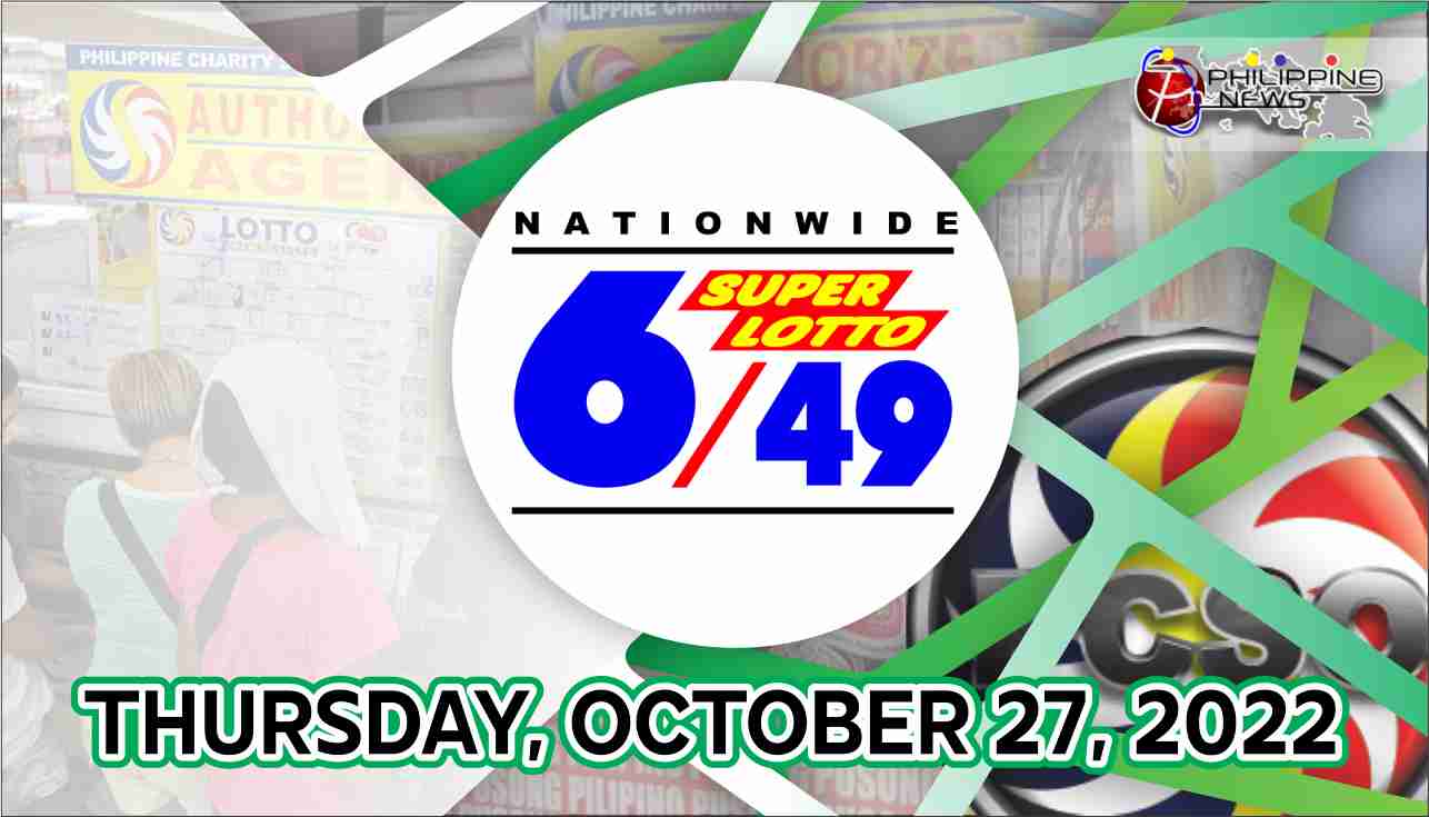 6/49 LOTTO RESULT Today, Thursday, October 27, 2022 - Official PCSO Lotto Result