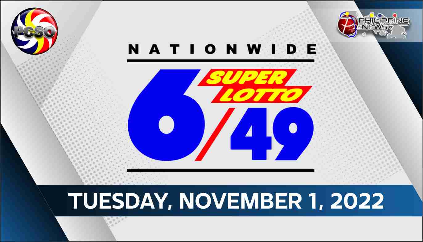 6/49 LOTTO RESULT Today, Tuesday, November 1, 2022 - Official PCSO Lotto Result