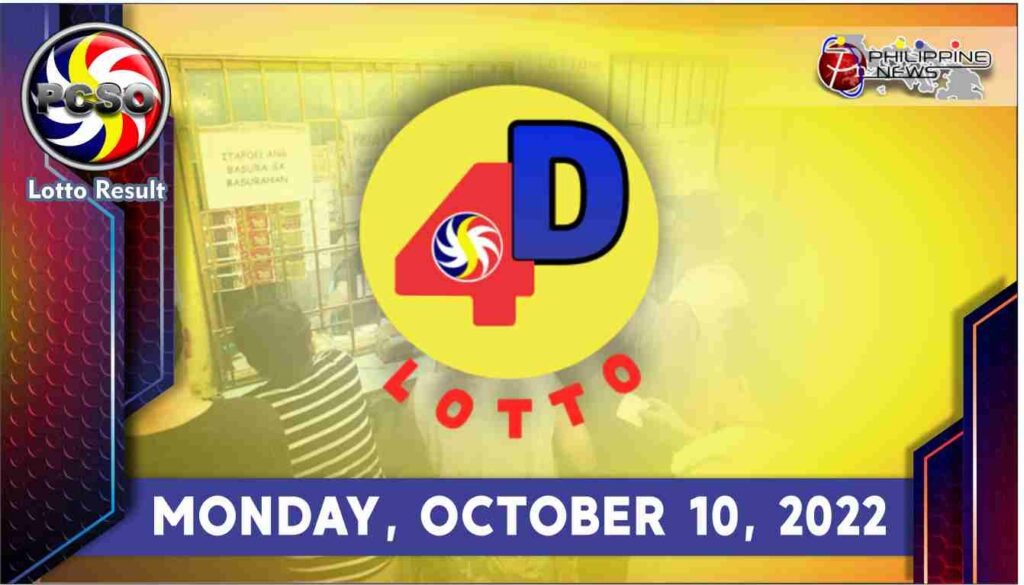 4D LOTTO RESULT Today, Monday, October 10, 2022 - Official PCSO Lotto ...