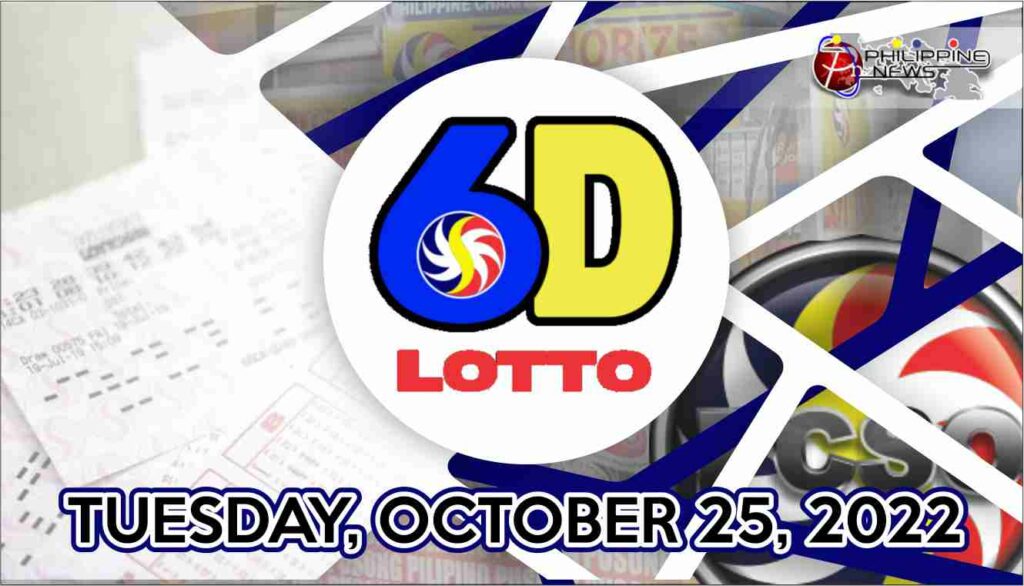 6D LOTTO RESULT Today, Tuesday, October 25, 2022 - Official PCSO Lotto ...