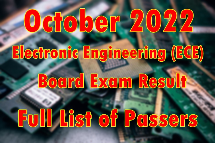 ECE Board Exam Result October 2022 - Full List of Passers