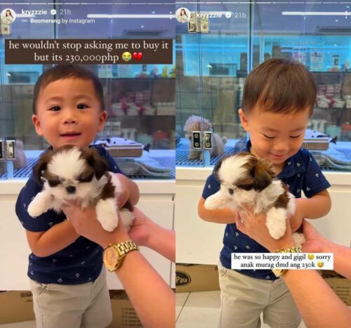 Slater Young Son Scottie Wants Puppy That's Worth Worth P230K, Kryz Uy ...