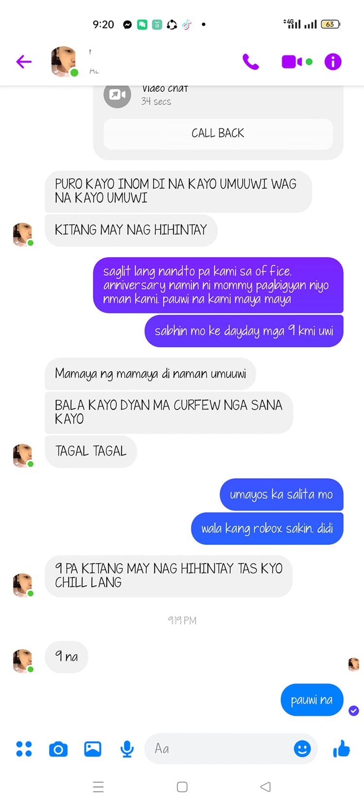 Lady Netizen Shares Daughter’s Message 'WAG NA KAYO UMUWI'